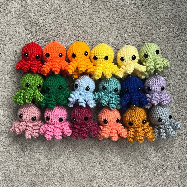 Crochet Octopus Keyring - Etsy