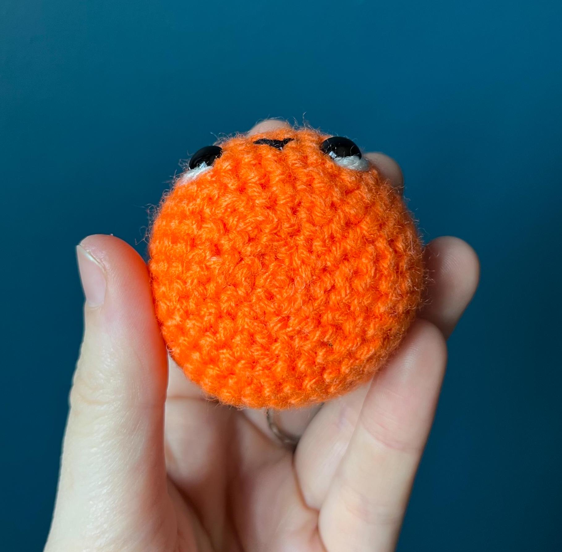 Crochet Orange Keyrings, Amigurumi Orange Keyring, Crochet Fruit ...