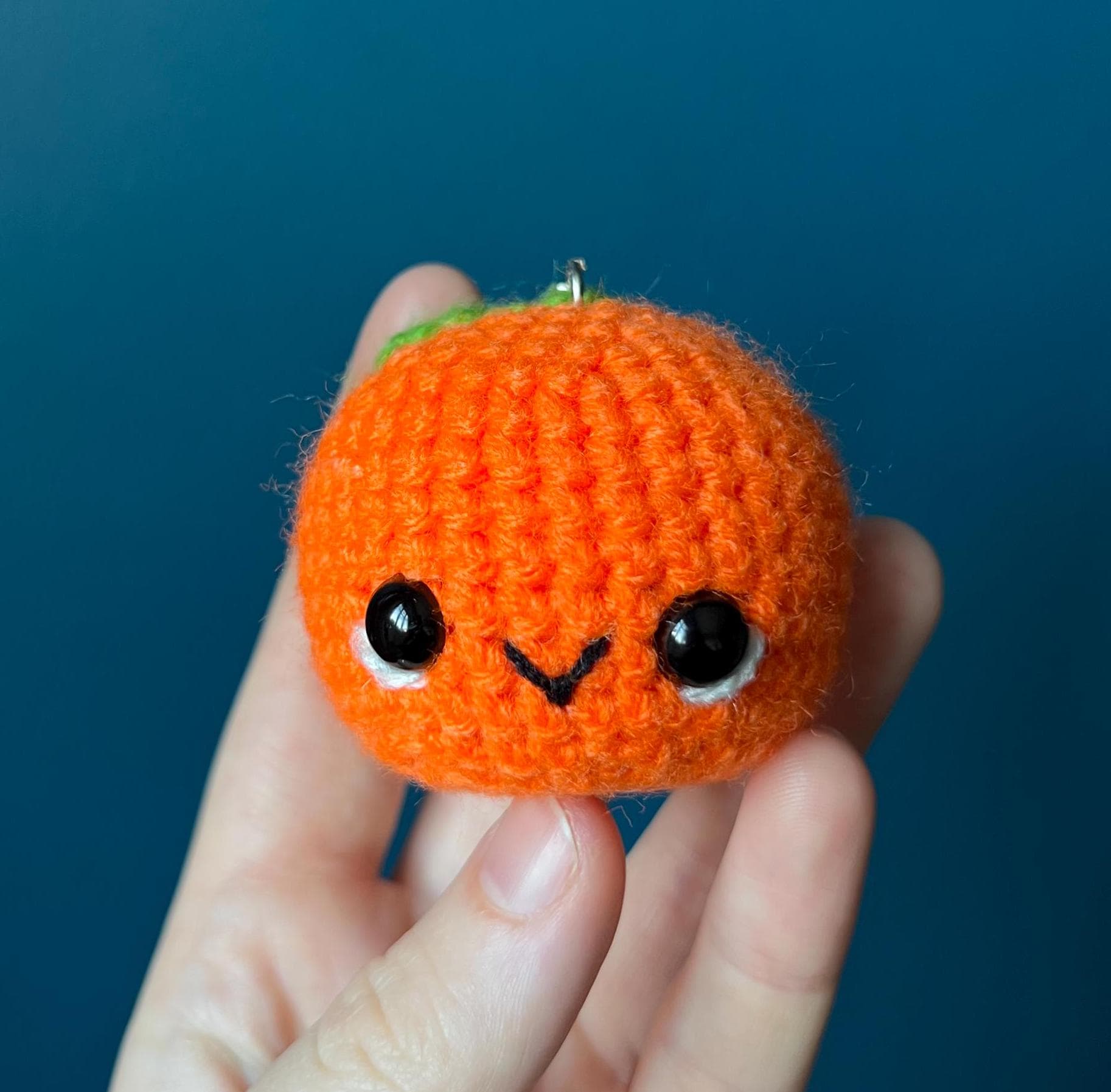 Crochet Orange Keyrings, Amigurumi Orange Keyring, Crochet Fruit ...