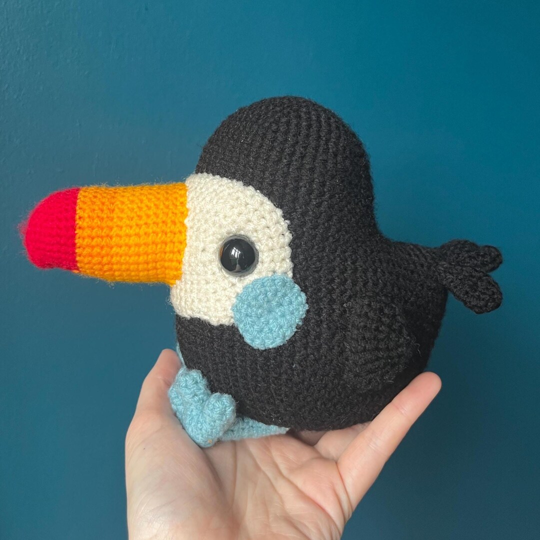 Crochet Toucan Plushie, Acrylic Yarn Stuffed Bird Toy - Etsy