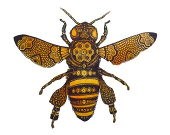 Zentangle bee | Etsy