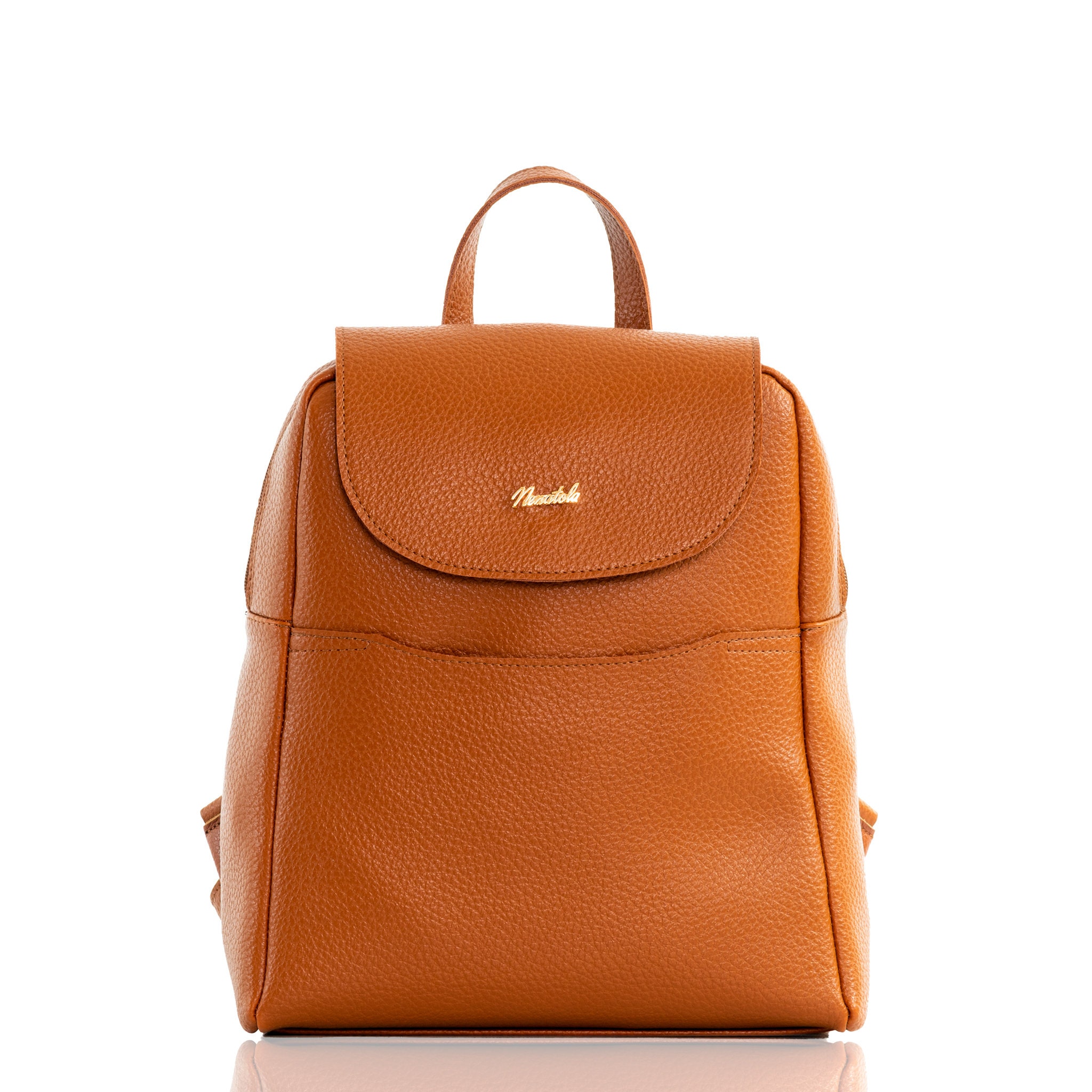 Vegan Leather Laptop Backpack Women Vegan Leather Backpack | Etsy