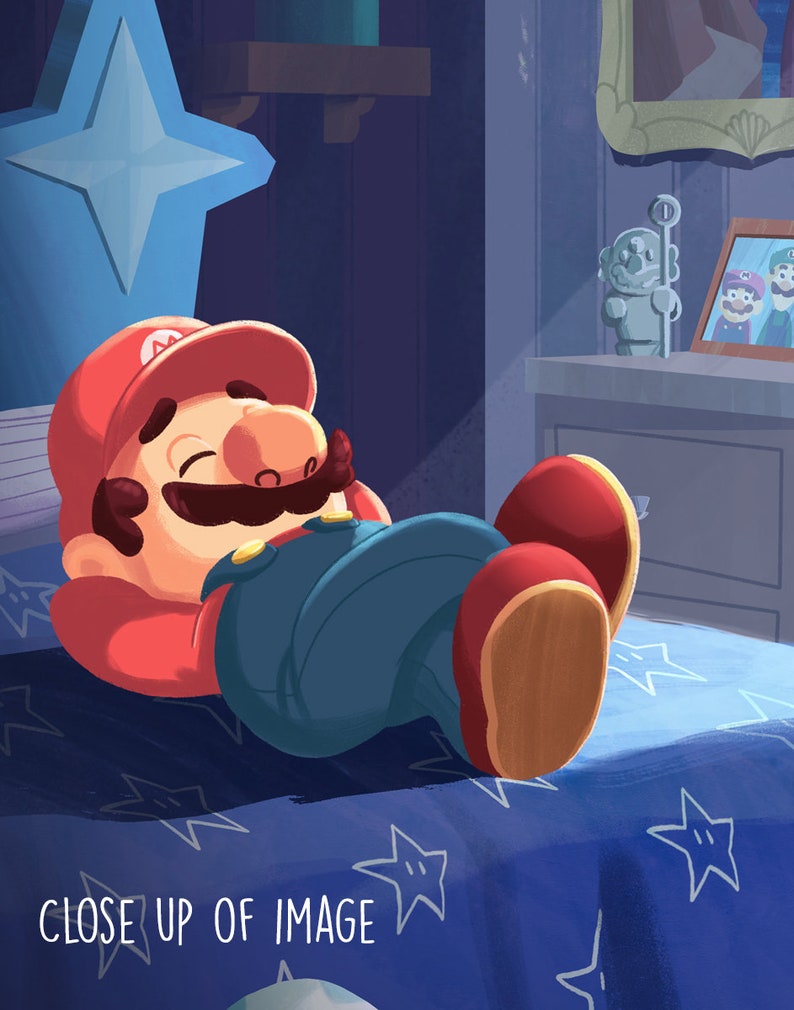 Good Night Mario Super Mario Bros | Etsy