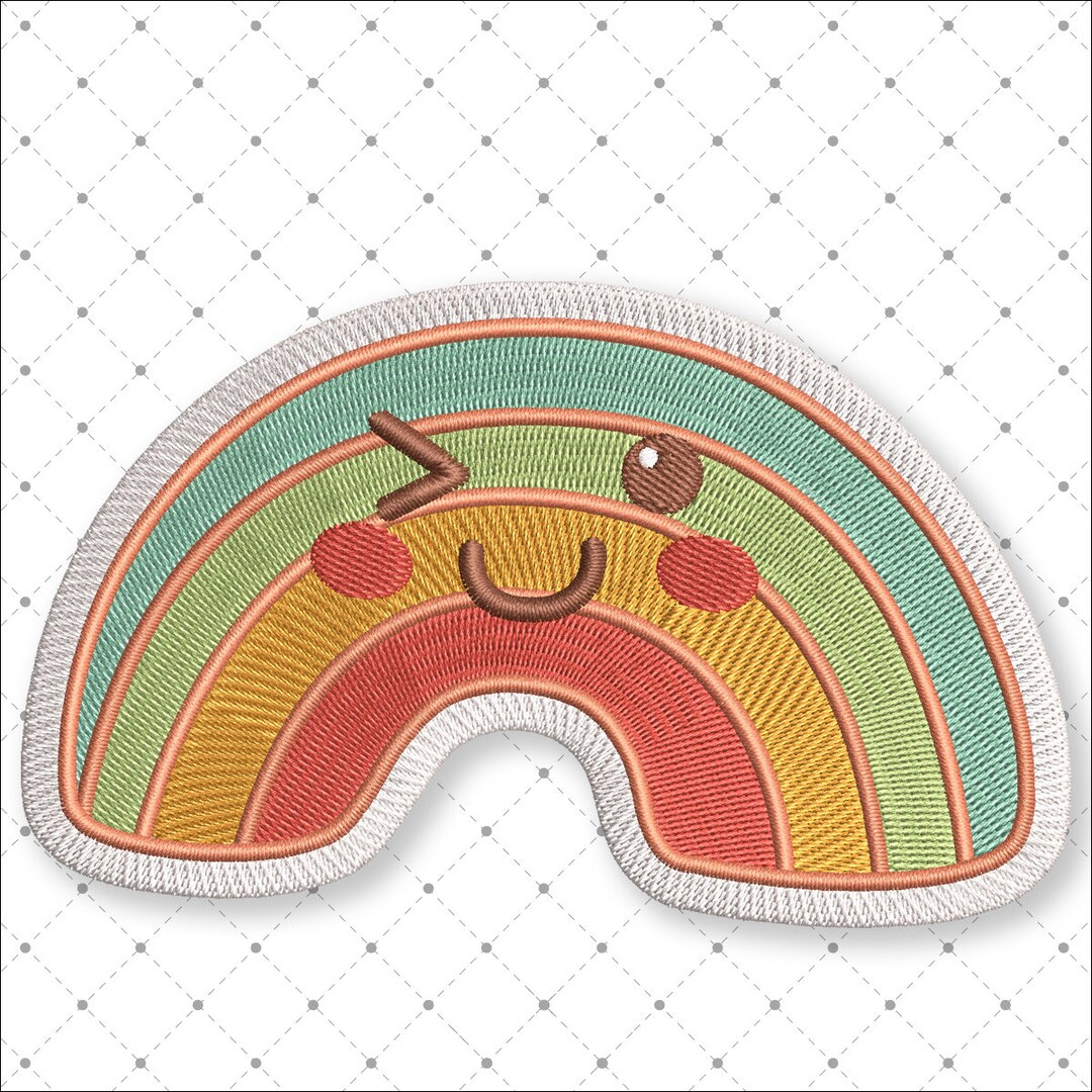 Rainbow Embroidery Machine Design, Rainbow Digitize, Rainbow Symbol ...