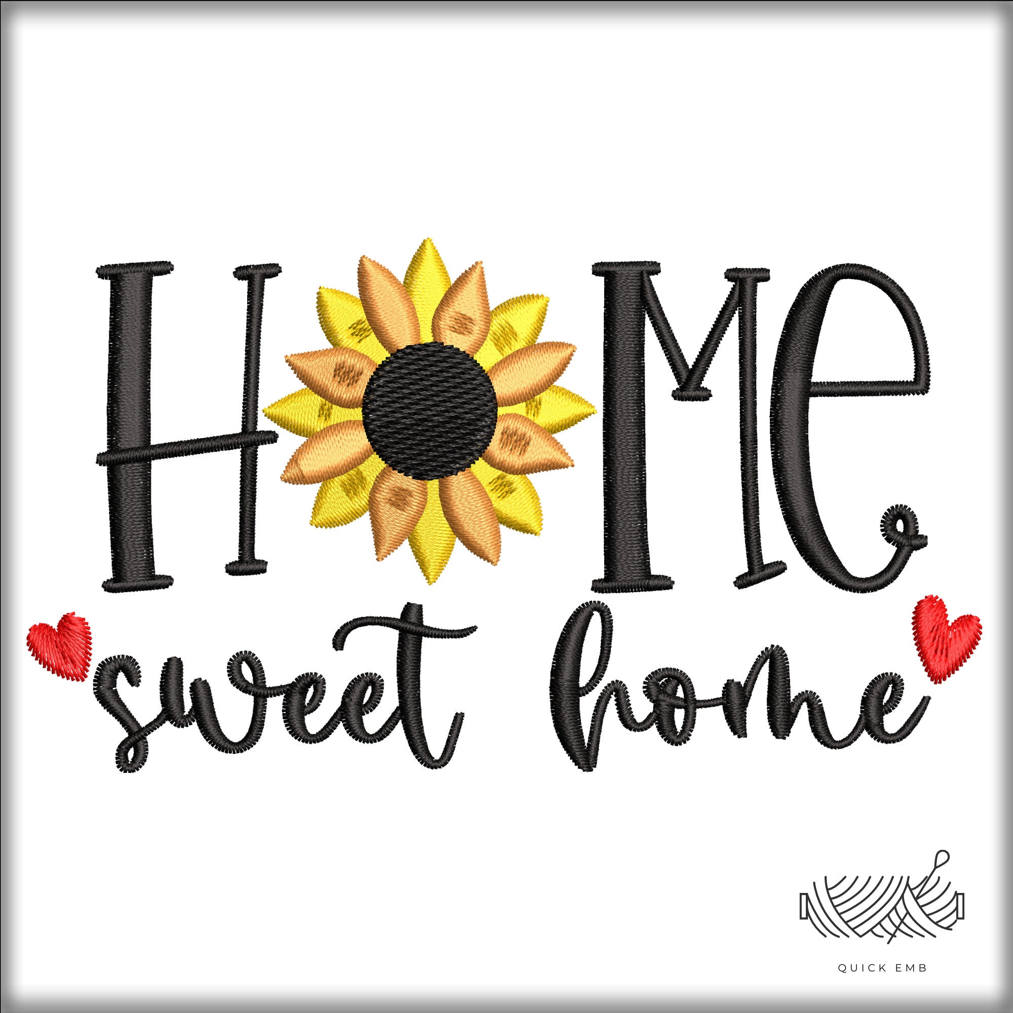 Home Sweet Home Embroidery Design, Sunflower Embroidery Designs ...