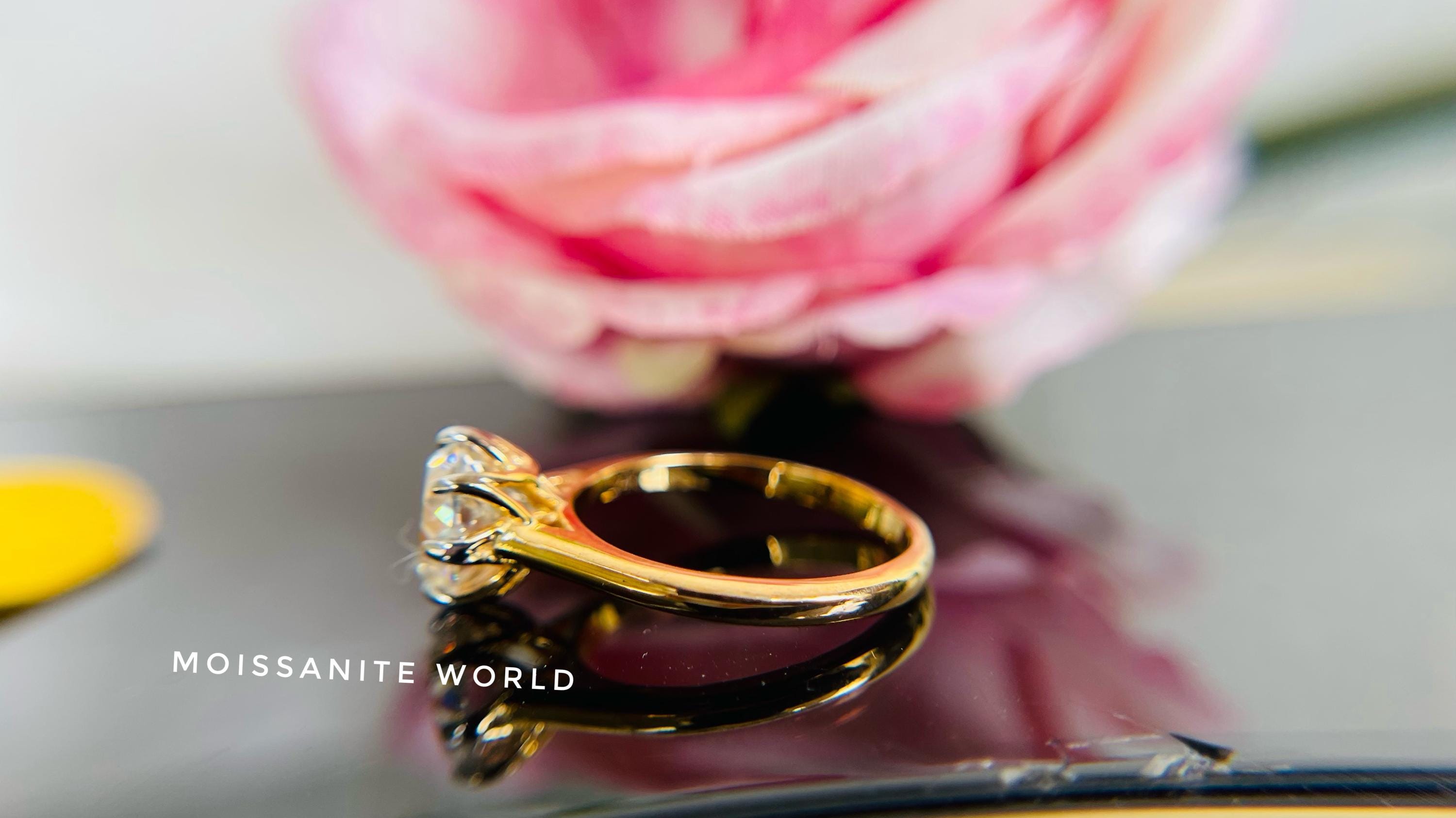 Antique Portuguese Cut Engagement Ring • Unique Solitaire Moissanite ...