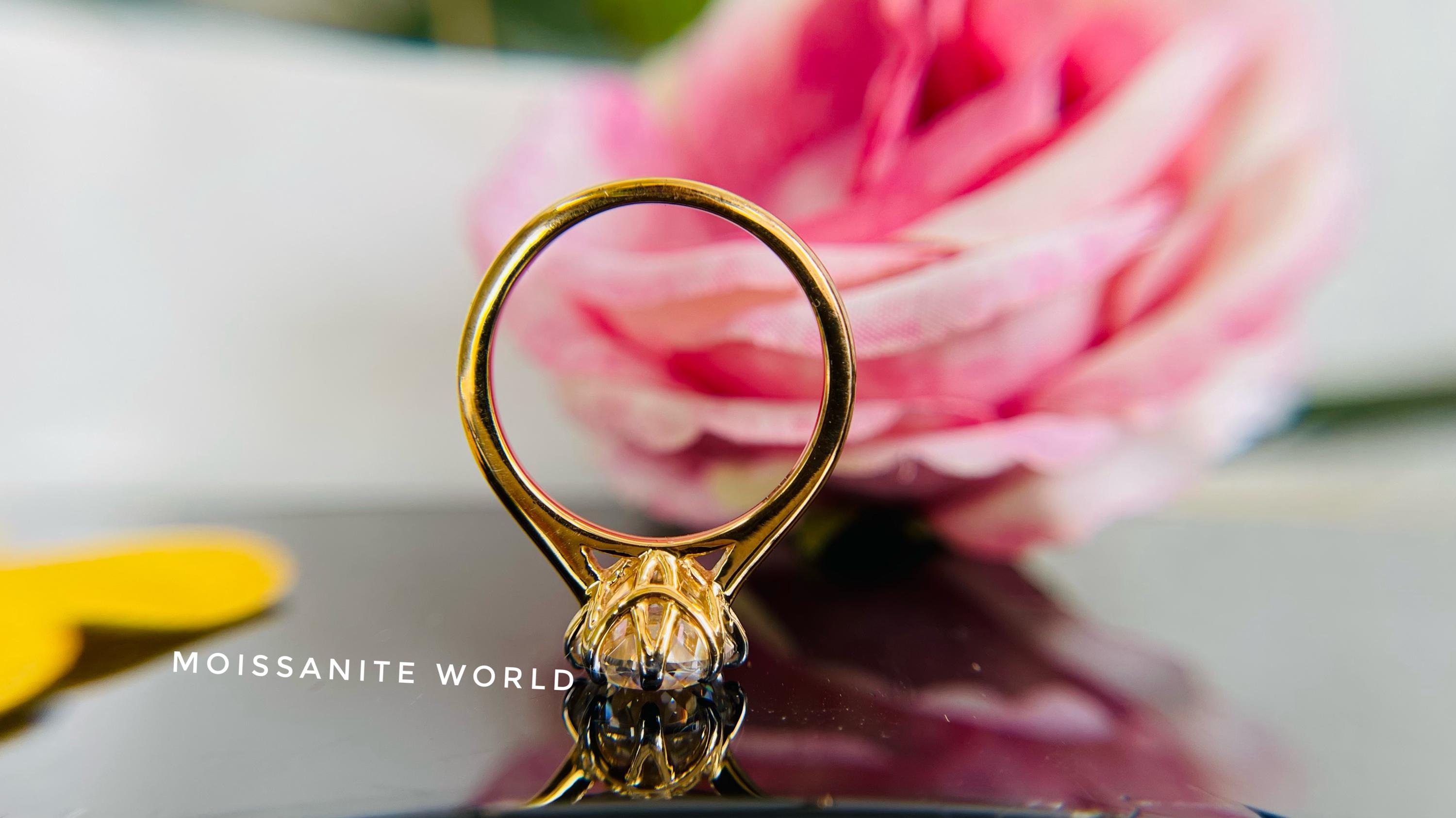 Antique Portuguese Cut Engagement Ring • Unique Solitaire Moissanite ...