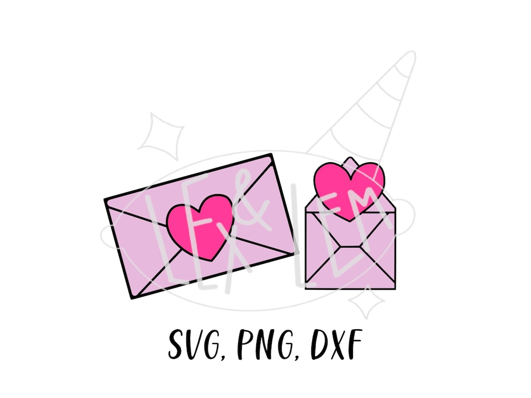 Valentine's Day Love Letters | SVG, PNG, and DXF Files Bundle, Digital ...