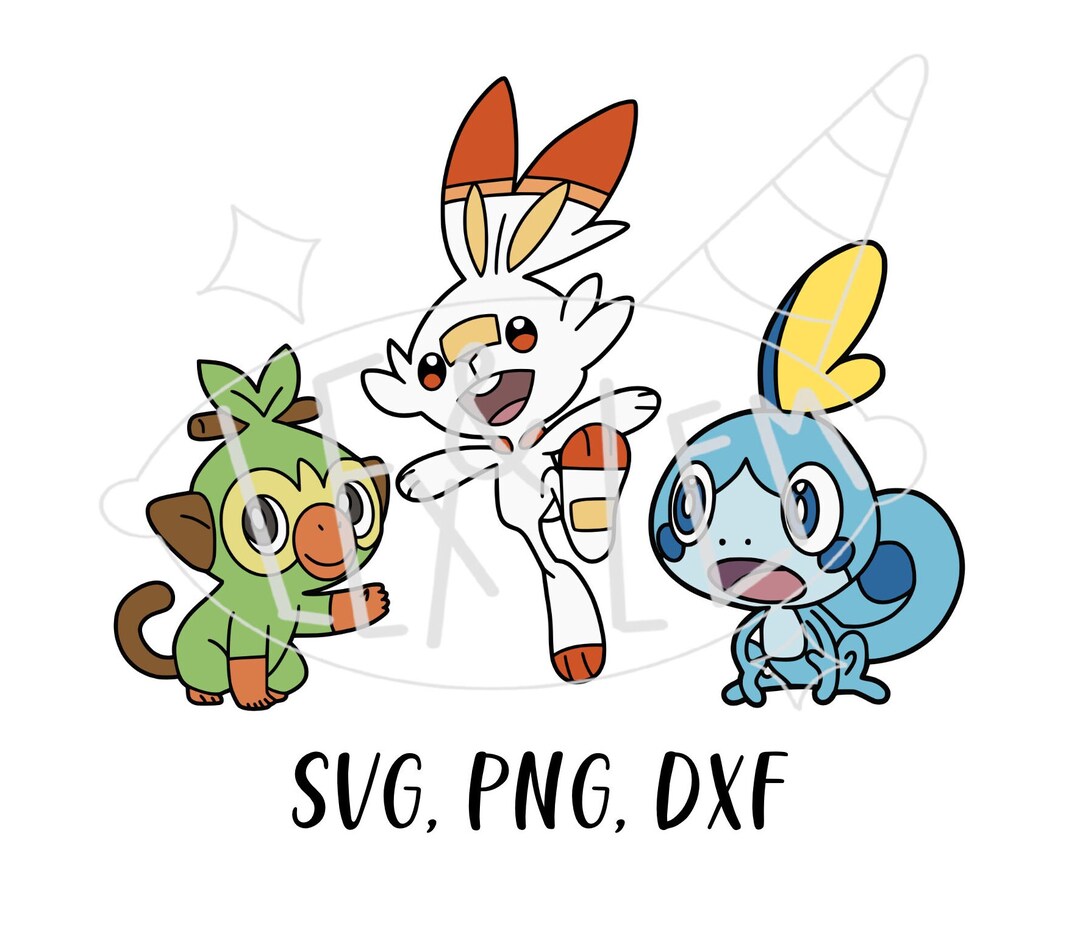 Pokemon Sword and Shield, Generation 8 | SVG, PNG, and DXF Files Bundle ...