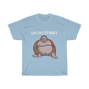 Uh Oh Stinky Le Monkey Dank Meme T-shirt, Funny Le Monke Orangutan Meme ...
