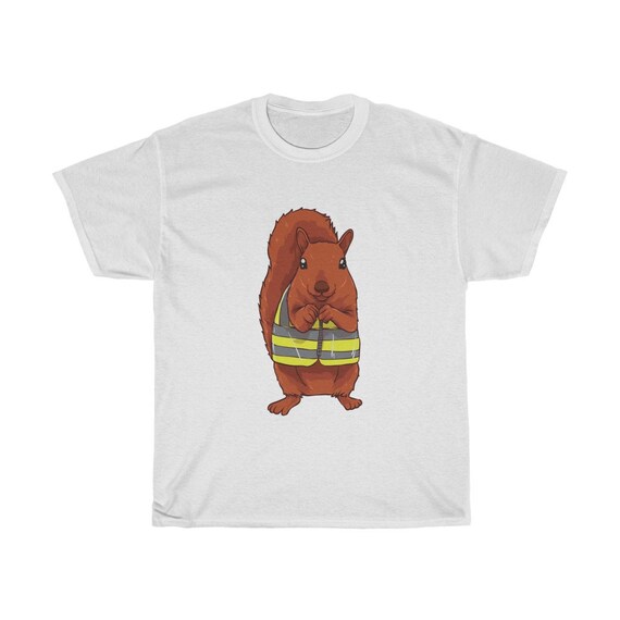 Safety Vest Squirrel T-shirt Cute Squirrel Shirt Hi Vis Vest | Etsy