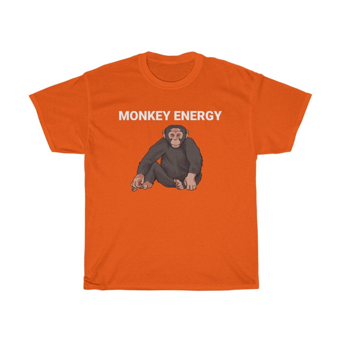 Monkey Energy Funny Monkey Meme T-shirt Funny Monkey Lovers | Etsy