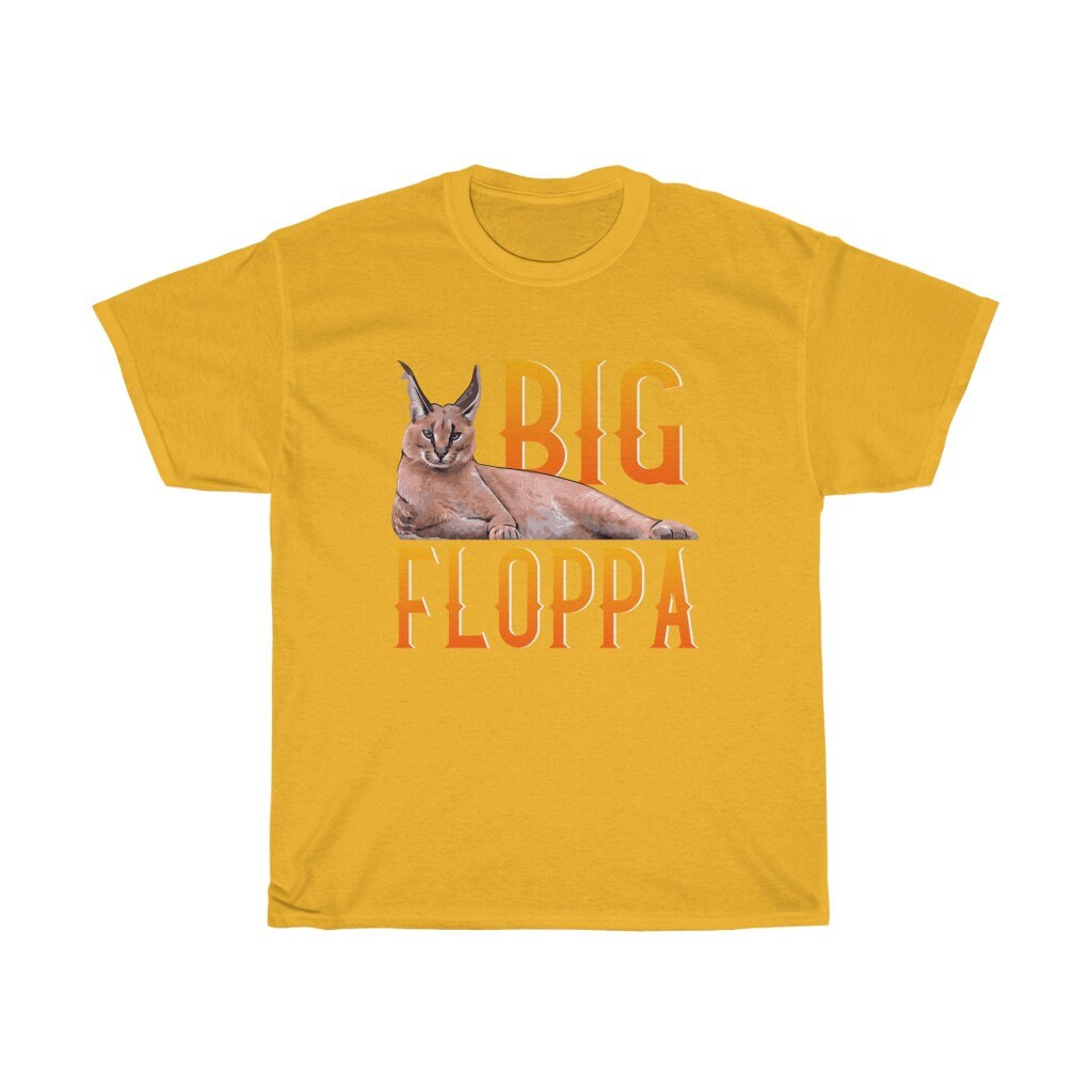 Big Floppa Meme T-shirt Caracal Cat T-shirt Funny Big Floopa | Etsy