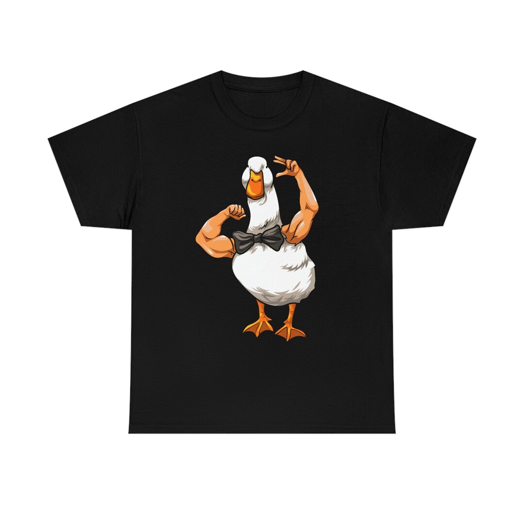 Muscular Duck Meme T-shirt, Funny Bodybuilder Duck Meme T Shirt, Duck ...