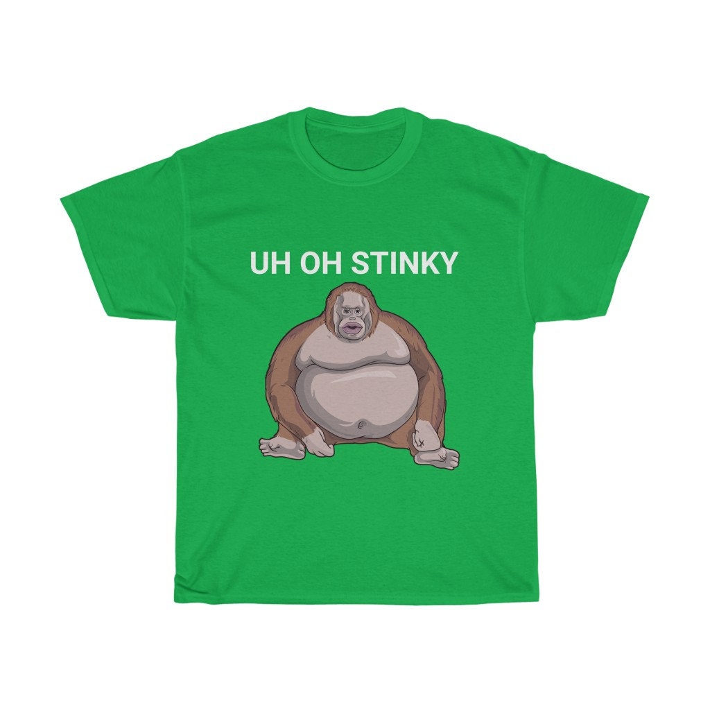 Uh Oh Stinky Le Monkey Dank Meme T-shirt, Funny Le Monke Orangutan Meme ...