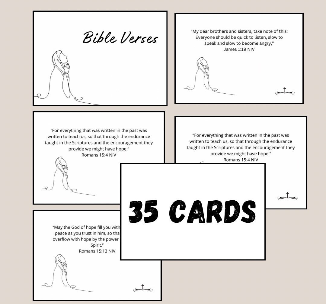 Bible Verse Cards, Scripture Cards, Christian Bible Cards, Religious ...