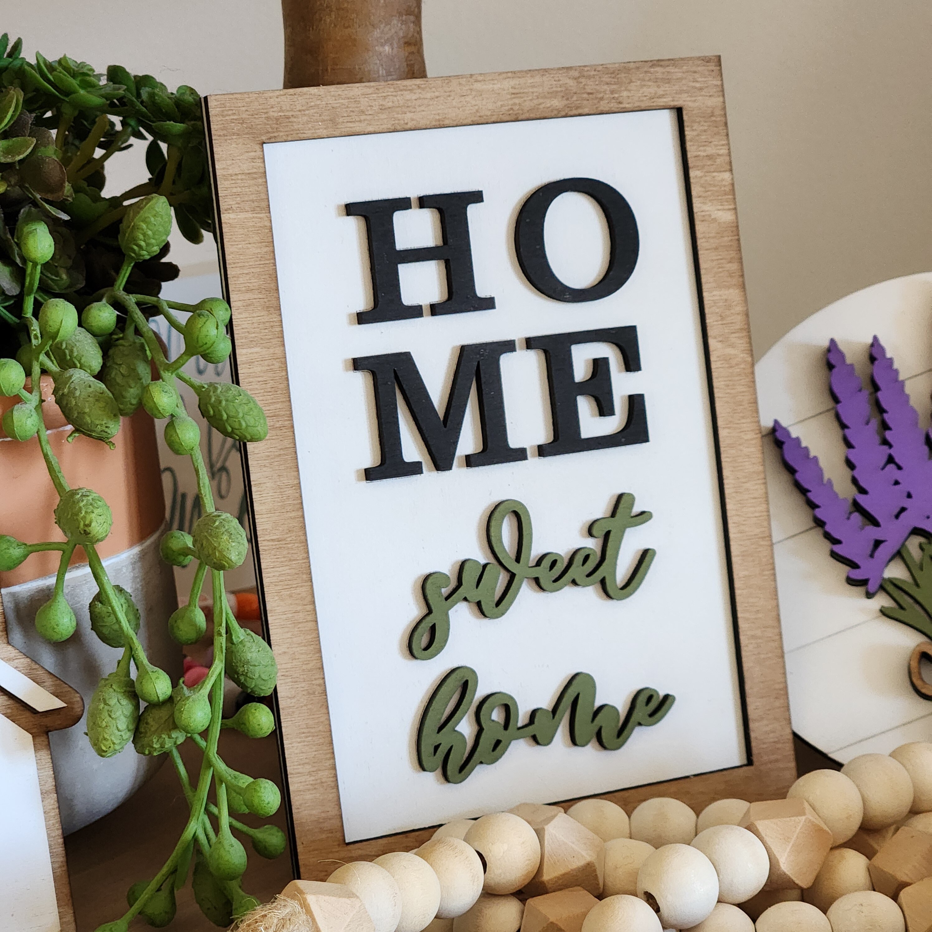 Home Sweet Home Tiered Tray Decor Set - Etsy Canada