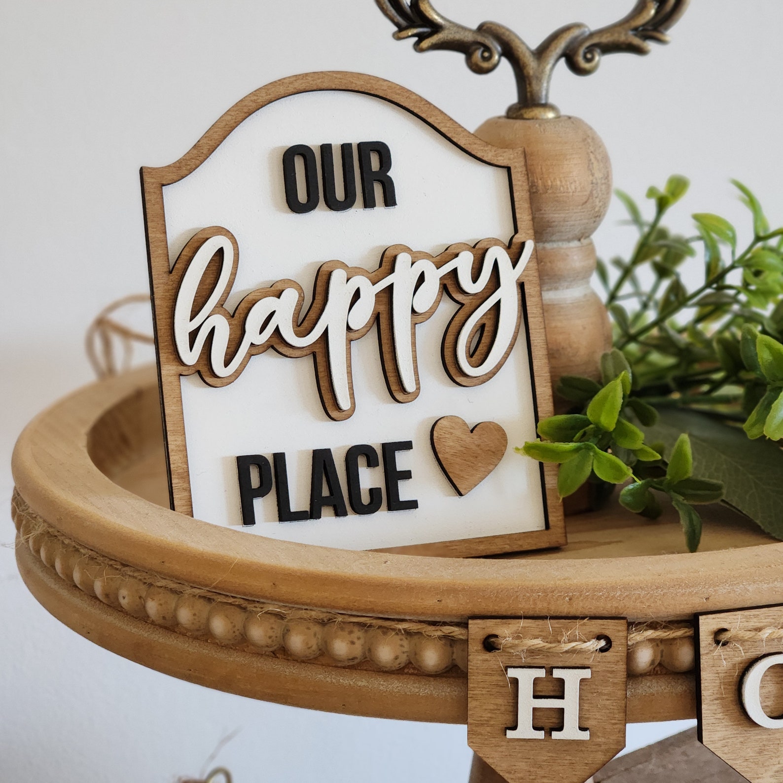 Home Sweet Home Tiered Tray Decor Set - Etsy Canada