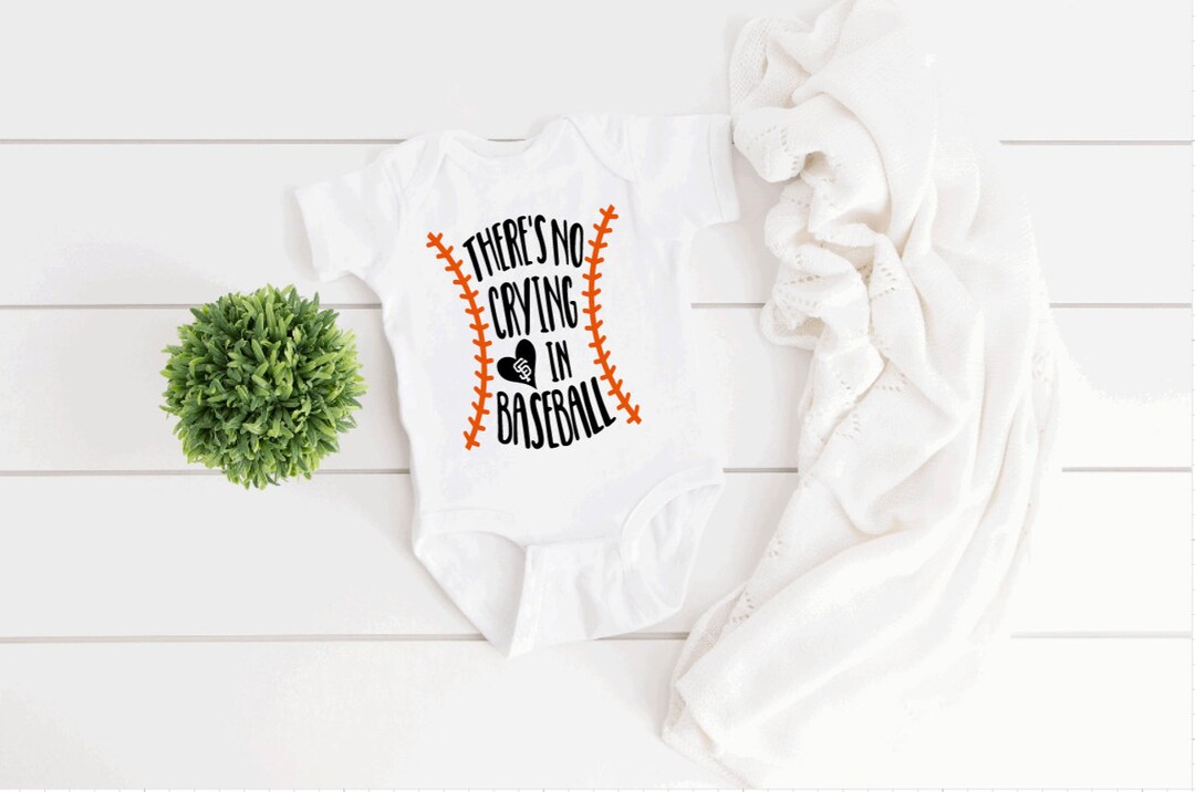 There's No Crying in Baseball Baby Onesie | Giants Fan Gift - Etsy