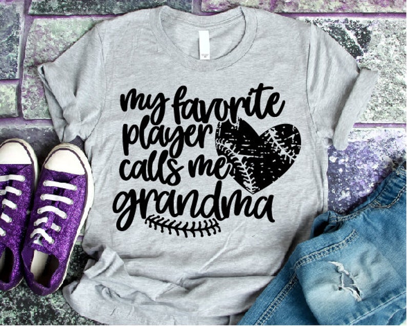 Baseball Grandma My Favorite Player Calls Me Grandma Svg Etsy