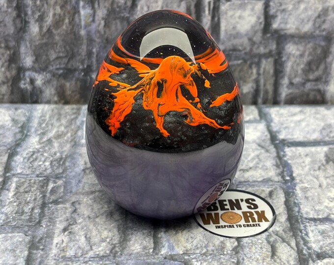 NEW Glowing VOLCANO Starry Night Dragon Egg by Bens Worx - Etsy