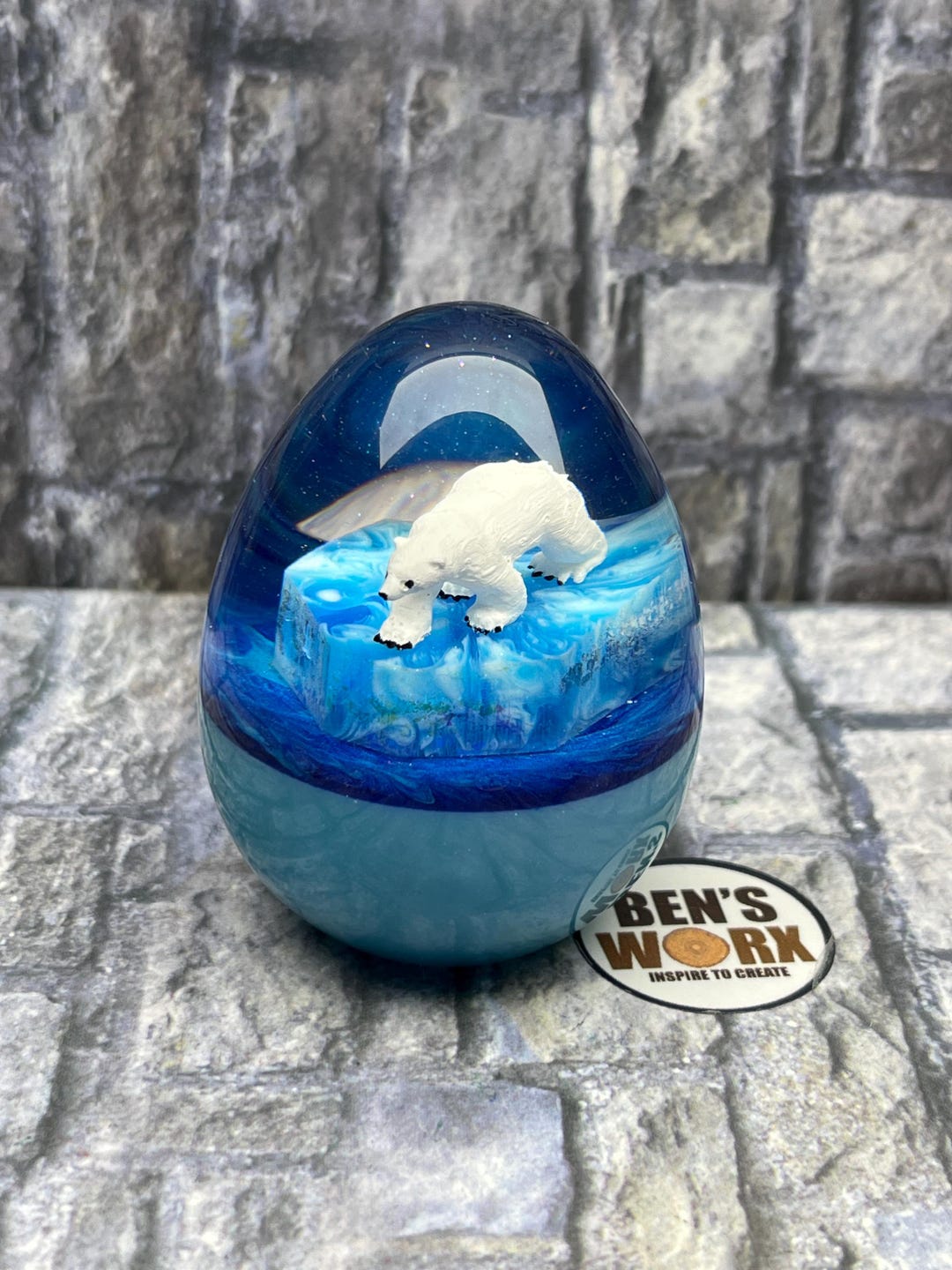 New Polar Bear Starry Night Dragon Egg by Bens Worx - Etsy