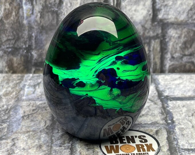 NEW Glowing NORTHERN LIGHTS Starry Night Dragon Egg by Bens Worx - Etsy