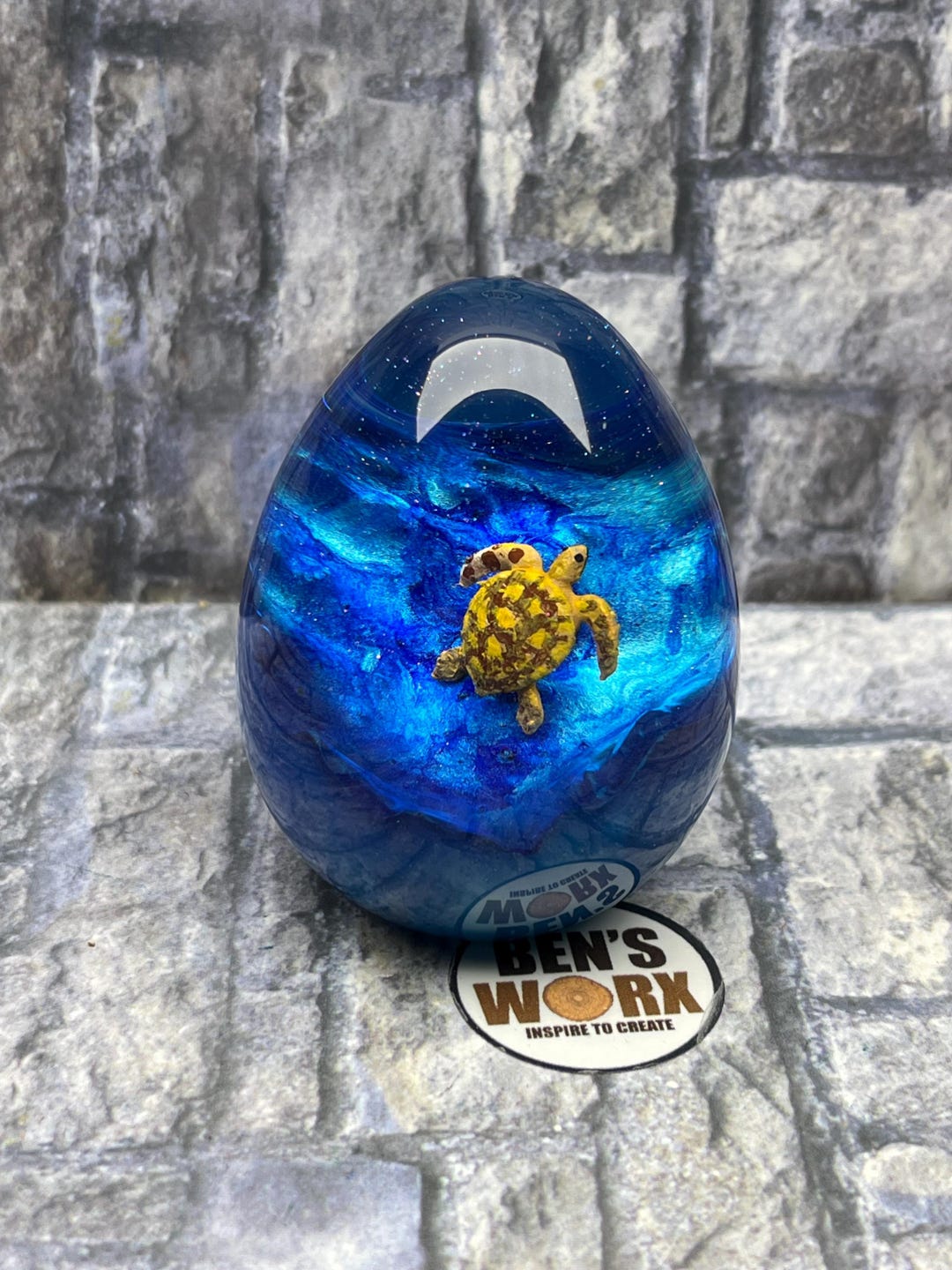New SEA TURTLE Starry Night Dragon Egg by Bens Worx - Etsy