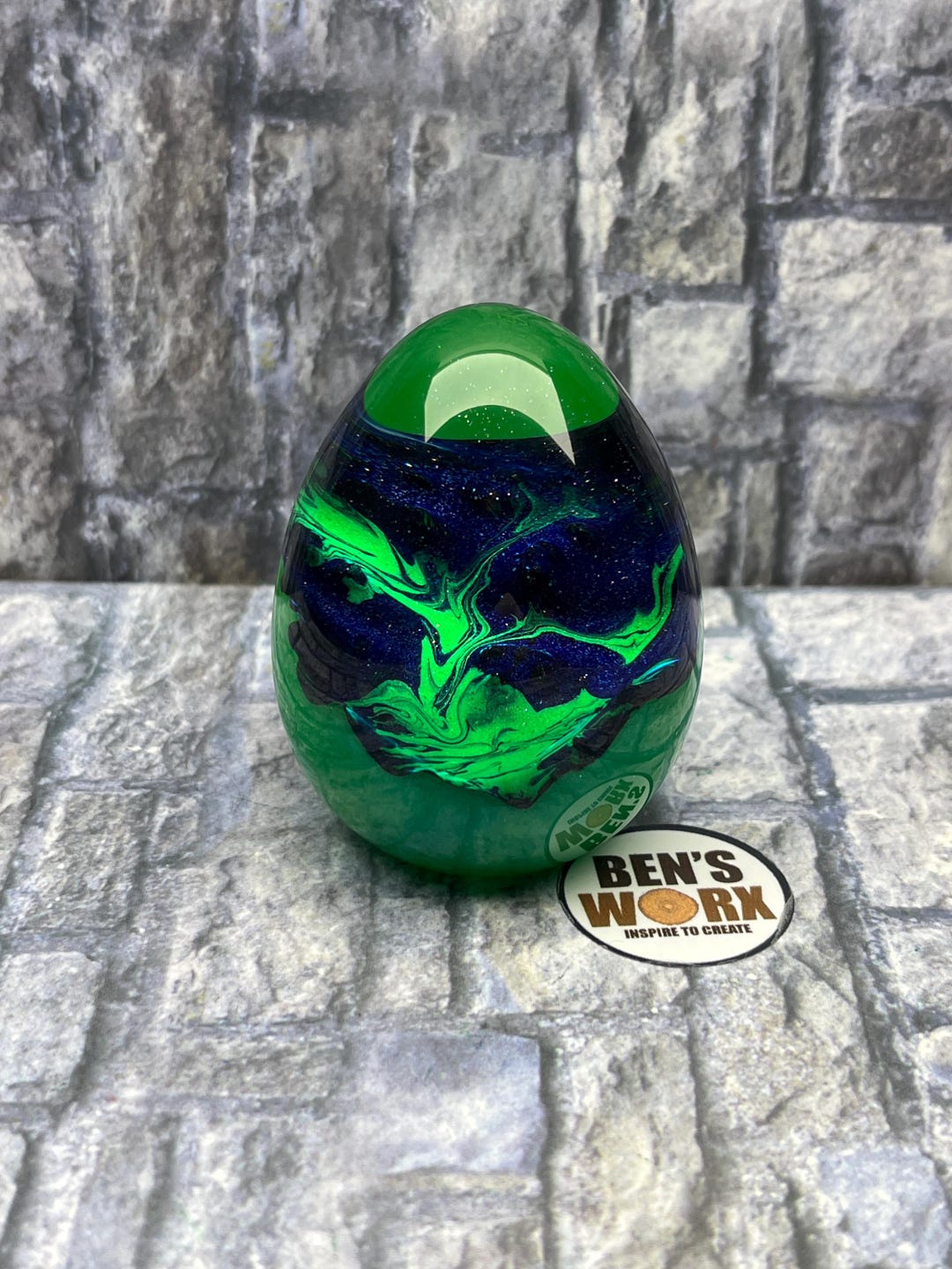 New Glowing Northern Lights Starry Night Dragon Egg by Bens Worx - Etsy