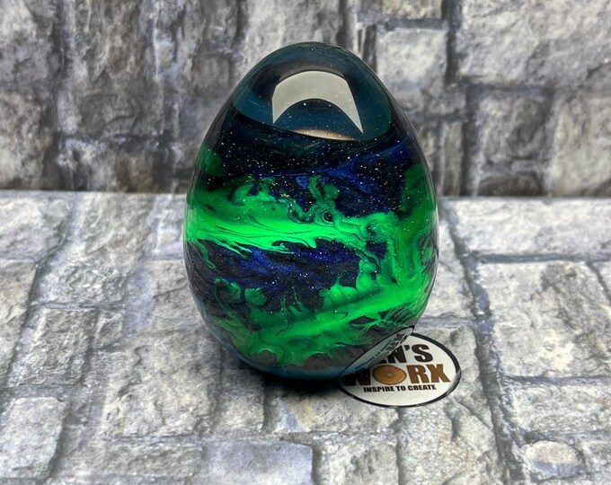 NEW Glowing NORTHERN LIGHTS Starry Night Dragon Egg by Bens Worx - Etsy