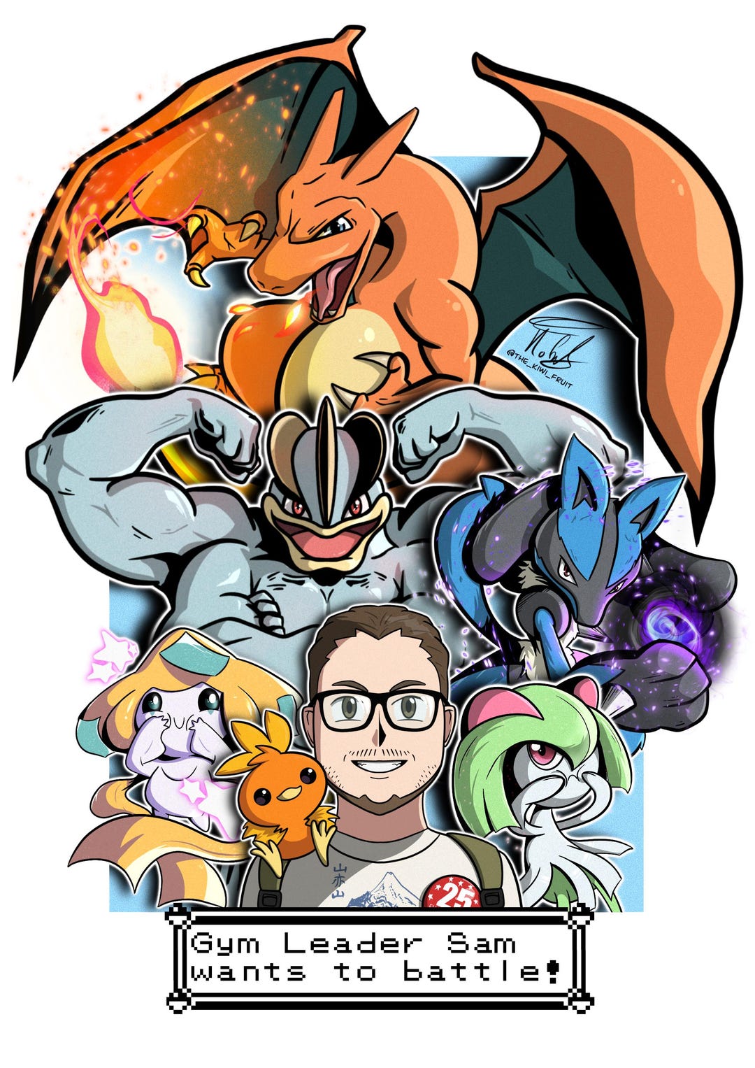 Custom Trainer + 6 Pokémon | Bust Portrait | Commission | Digital Art ...