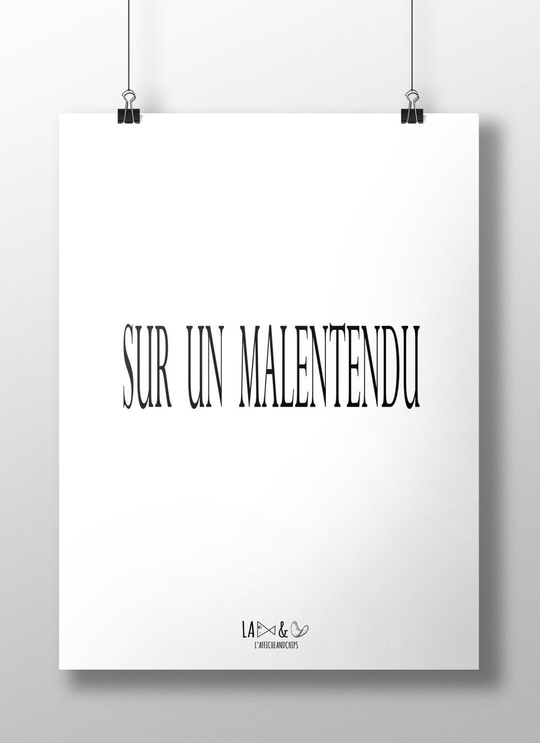 Poster on a Misunderstanding Humor Graphic Illustration Black and White ...