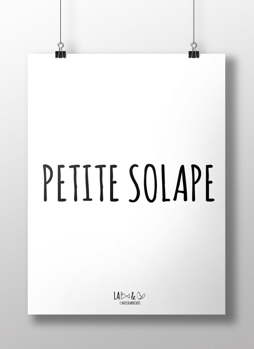 Humorous Poster little Solape Humor Graphic Illustration Black and ...