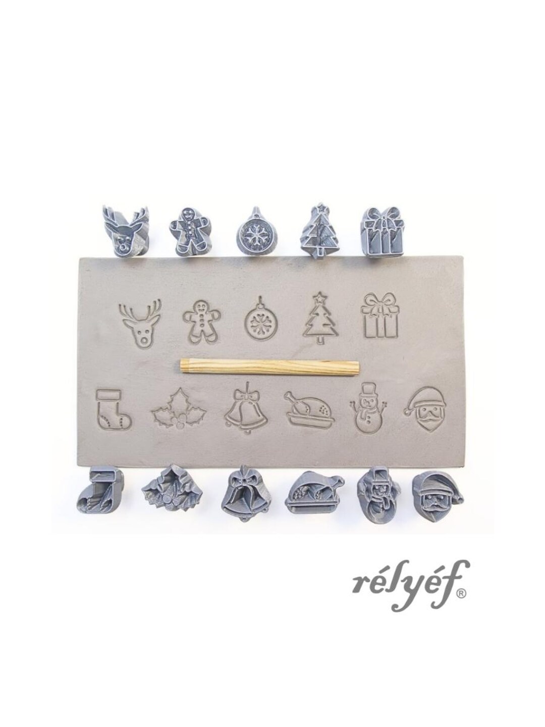 Christmas 03 | Clay Stamps | Ceramic Tools for Clay, Polymer Clay ...