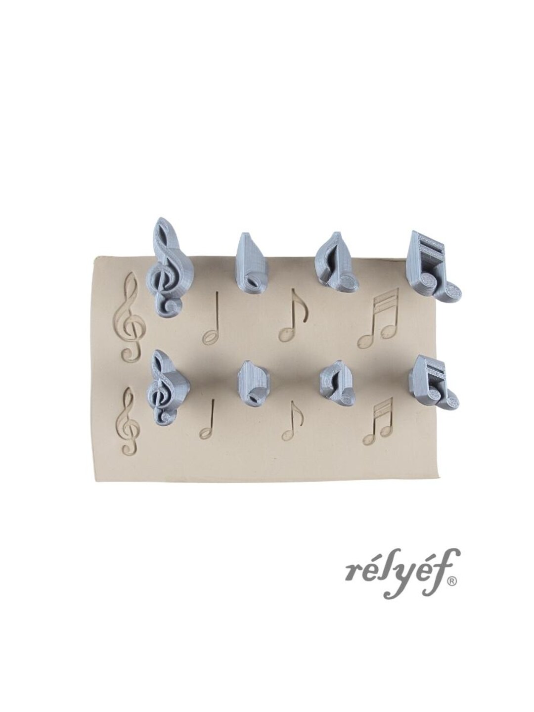 Music Symbols 02 | Clay Stamps | 20 - 40 Mm | Notes | Ceramic Stamps ...