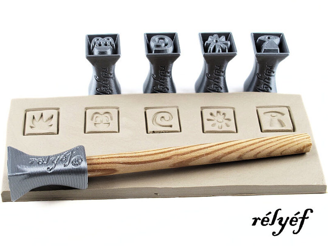 Element Stamps | Set of Stamps for for Textures, Ceramic and Polymer ...