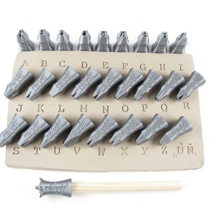 Alphabet Stamps for Clay Texture Pottery Tools for Clay, Polymer Clay ...