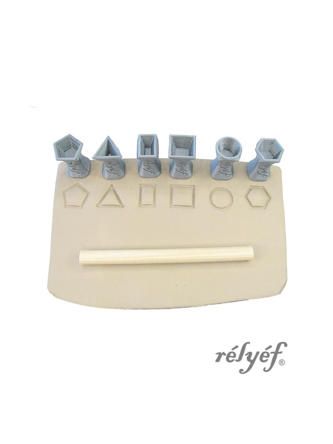 Geometric Shapes 15 Mm | Clay Stamps | Square, Circle, Triangle ...