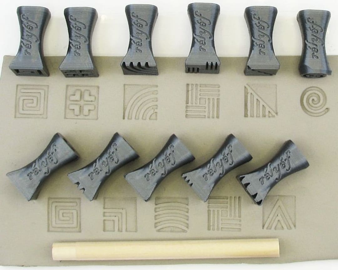 Clay Stamps for Pottery Texture | Ceramic Tools for Clay, Polymer Clay ...