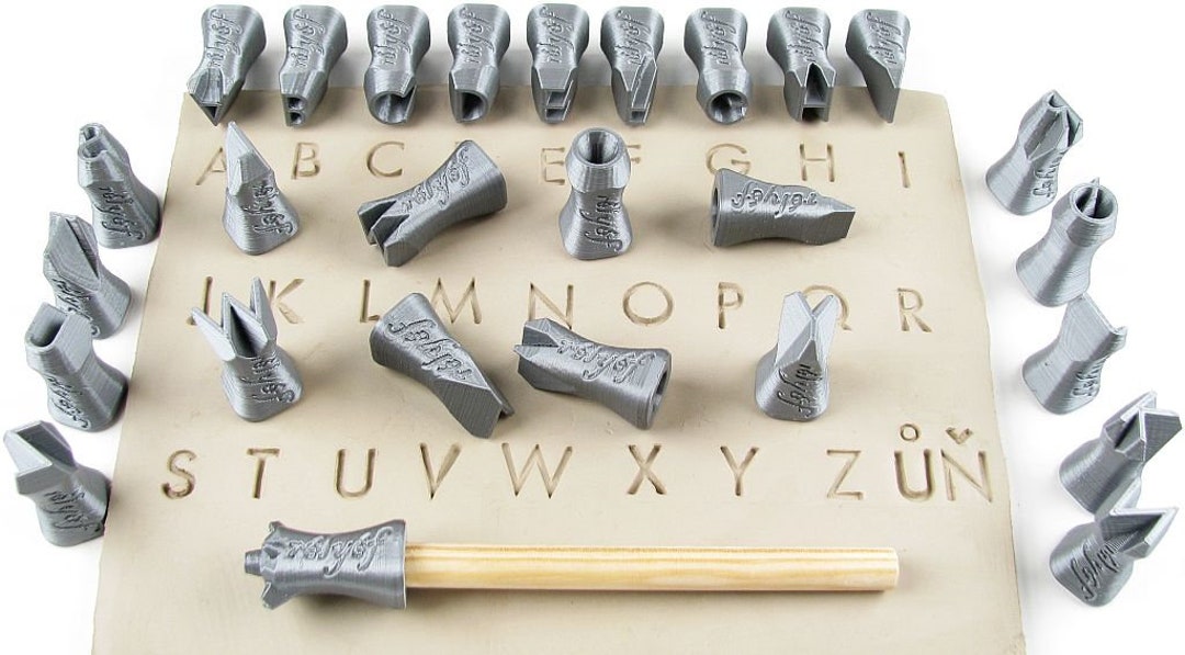 Letter Stamps for Pottery Texture | Clay Tools for Ceramics, Polymer ...
