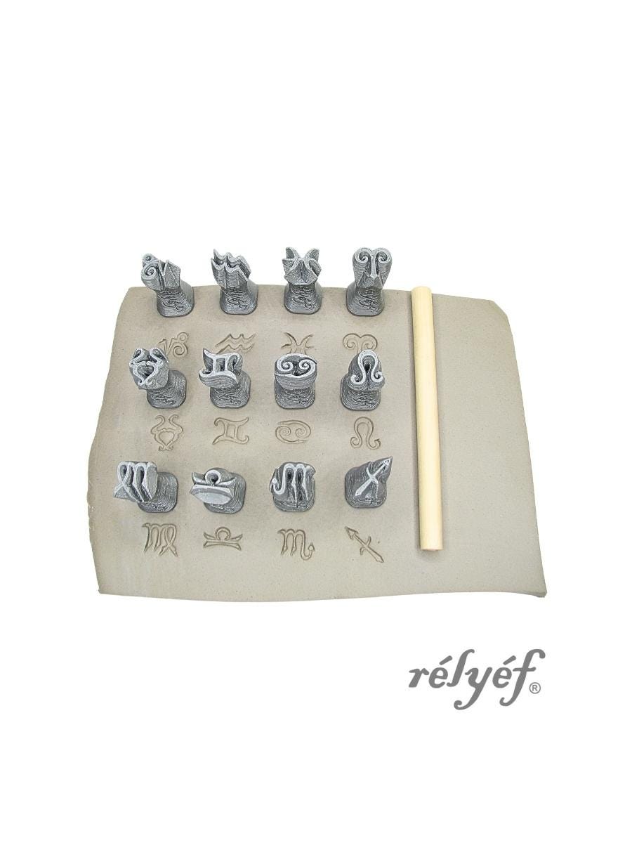 Zodiac Signs | Clay Stamps | Astrological Symbols | Ceramic Tools for ...