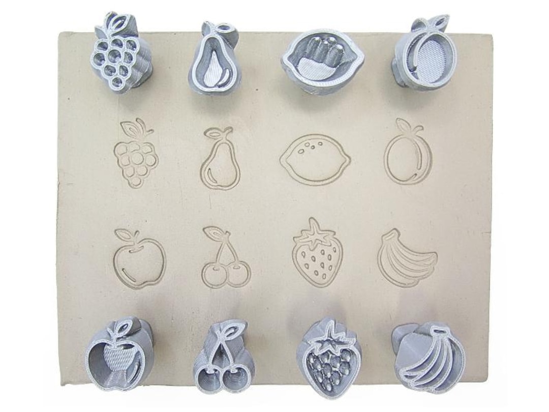 Fruit Stamps | Clay Stamps | Pottery Stamps for Clay Texture | Fruit ...
