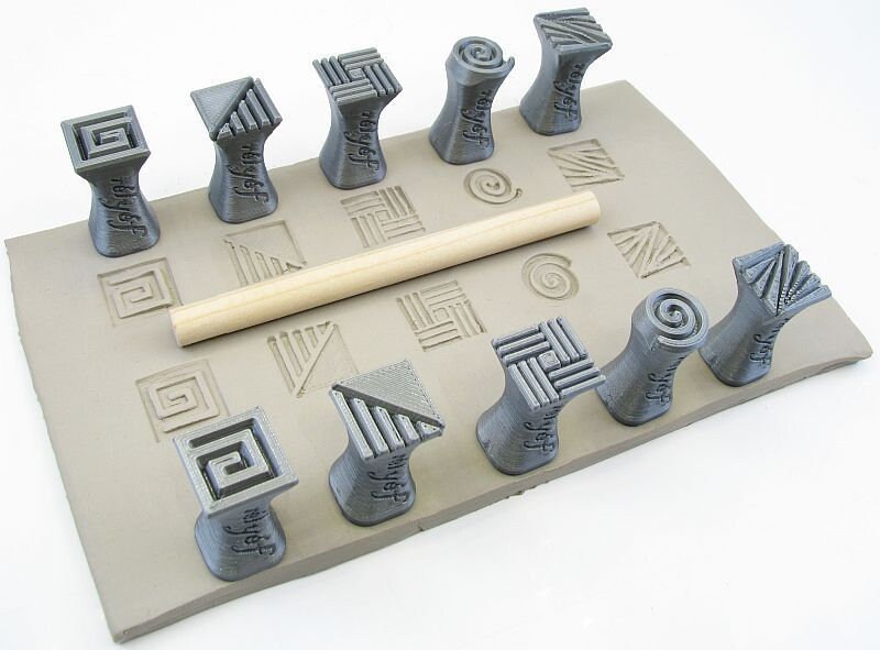 Ceramic stamps for clay texture Pottery tools for clay | Etsy