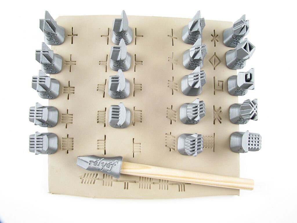 Ogham Celtic Runes 1/2" | Clay Stamps | Alphabet | Clay Stamps for ...