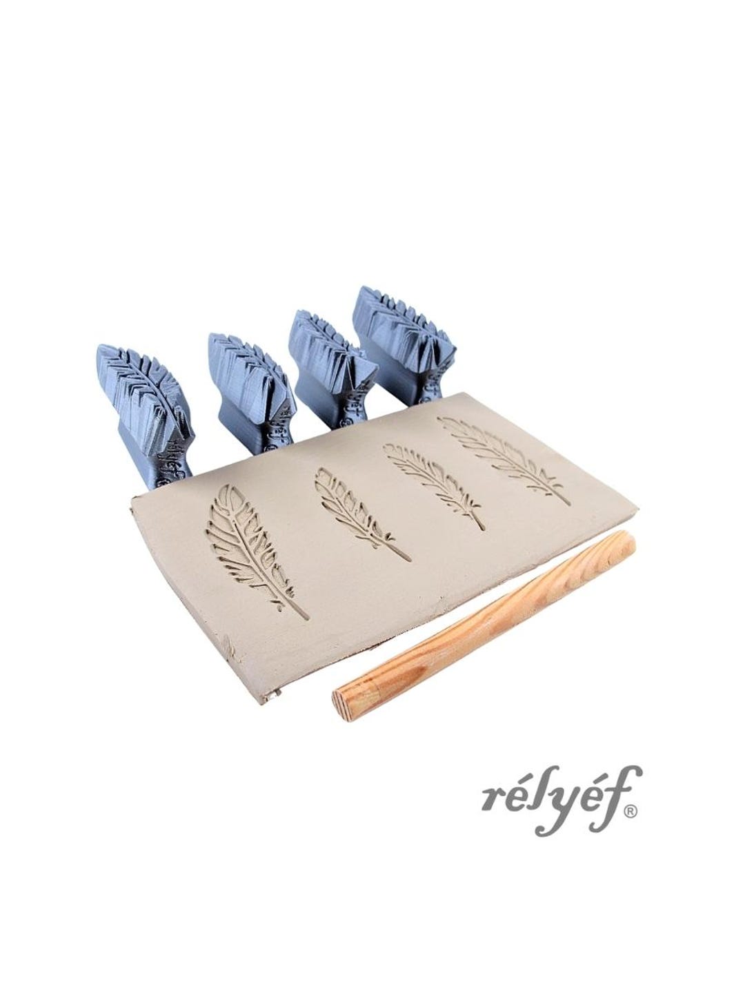 Feathers | Clay Stamps | Birds | Animals | Texture Tools | Stamps for ...