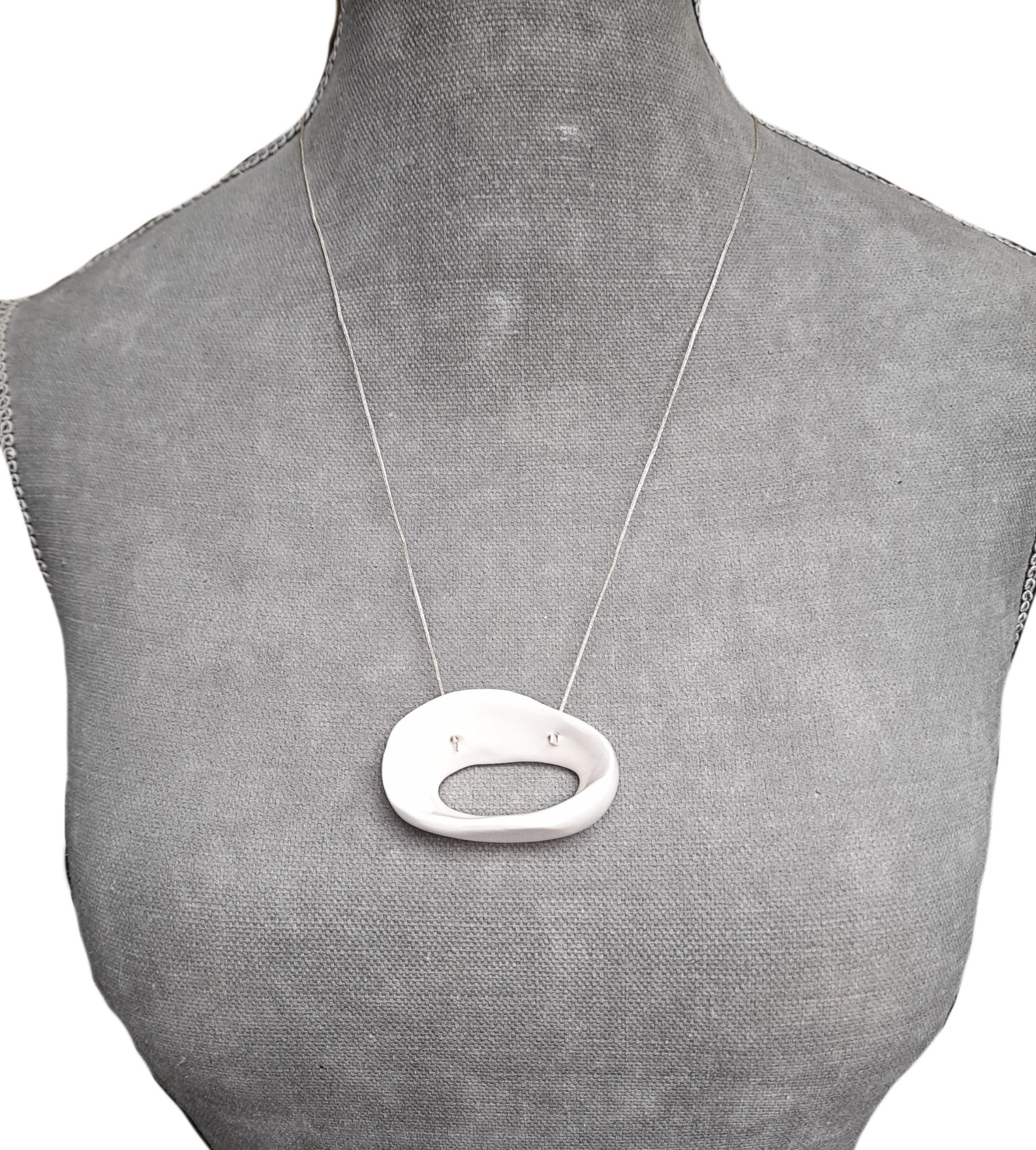 Colgante de cordón Collar contemporáneo Collar largo de - Etsy España