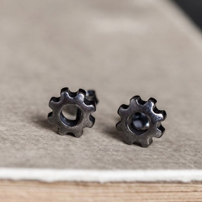 Gear Earrings - Etsy