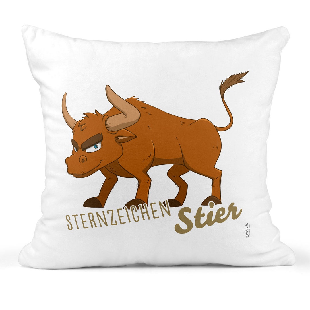 Cushion Plush Zodiac Sign Taurus 40 X 40 Cm Pillowcase Filling Cuddly ...