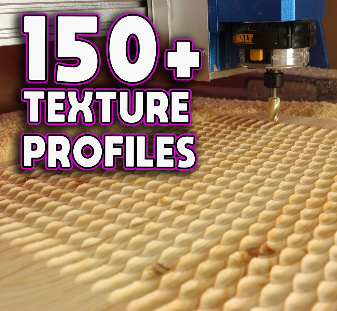 150+ CNC Texture and Fluting Profiles for Carveco Maker and Maker Plus ...