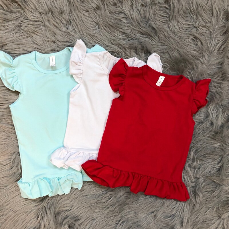 Girls Ruffle Shirt - Etsy